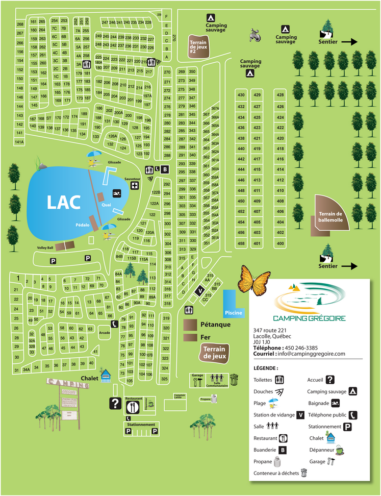 Plan du camping - Camping Grégoire